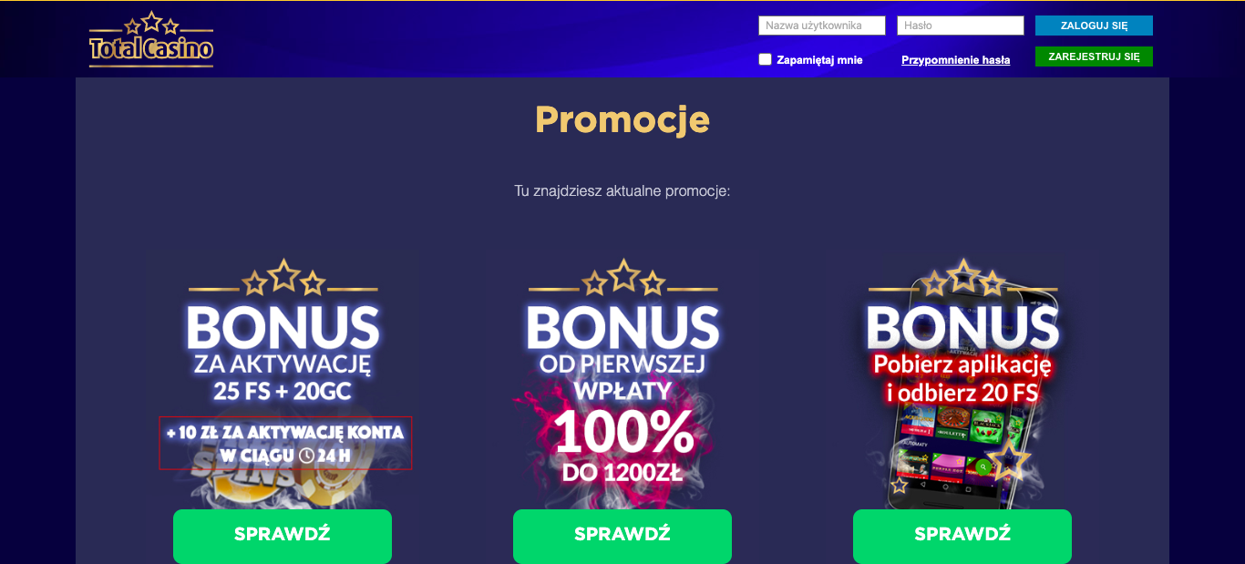 Legalne kasyno online w Polsce - Total Casino - Gry Kasyno Online Legalne kasyno online w Polsce - Total Casino - Gry Kasyno Online